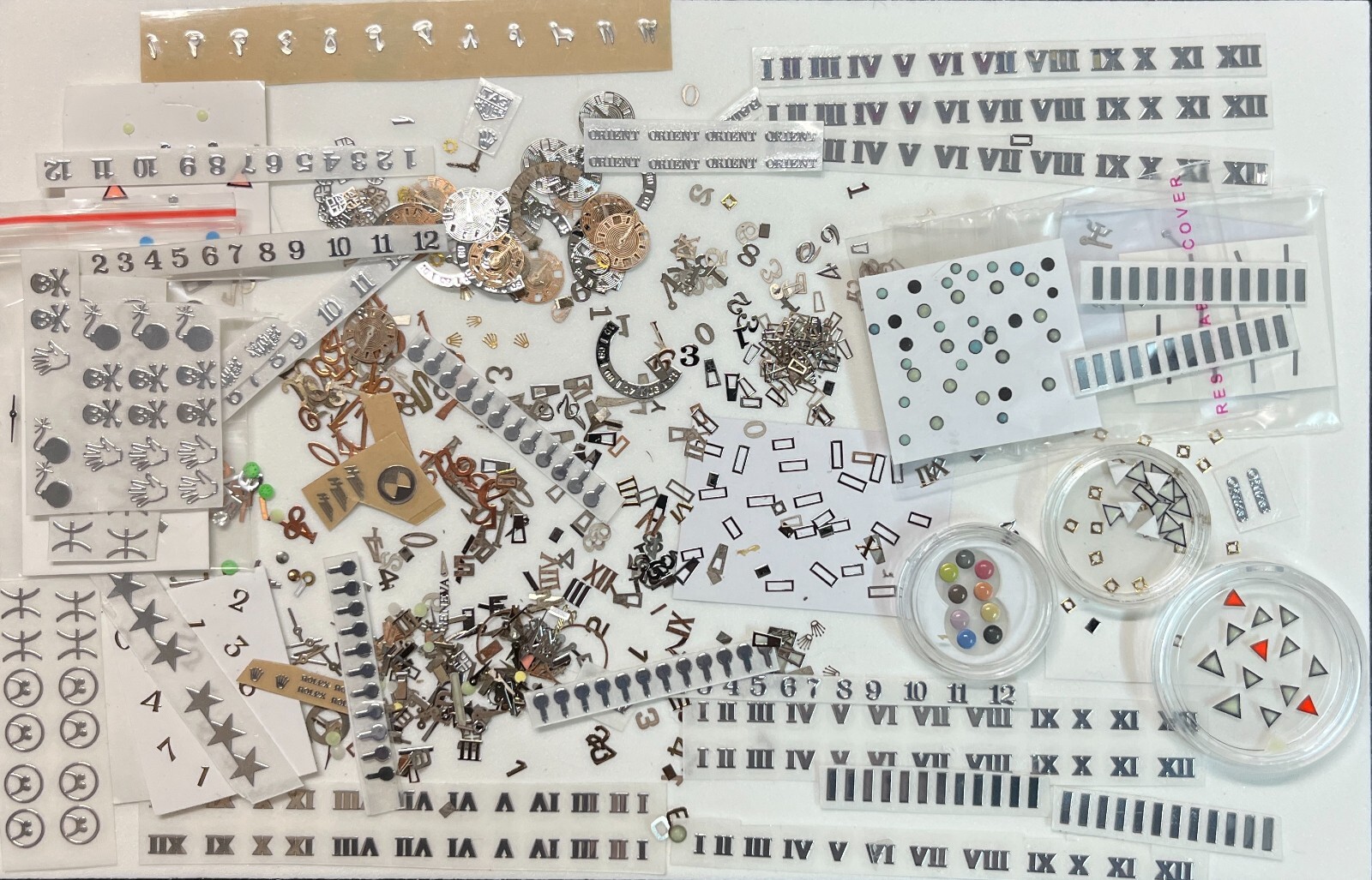 Watch Hour Markers LOT NEW & USED Logos emblems numbers Indexes ...