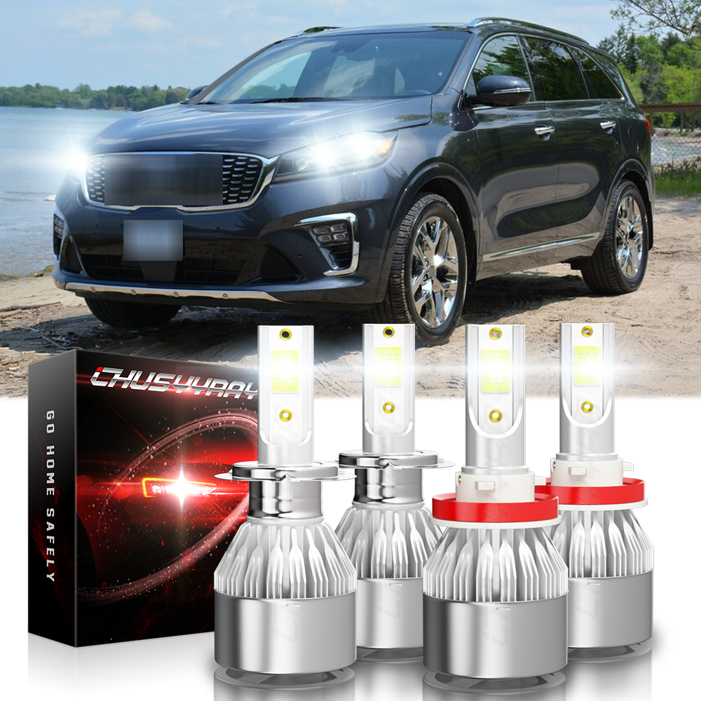 4X For Kia Sorento 2015-2018 2019 H7 & H11 LED Headlight Combo High/Low ...