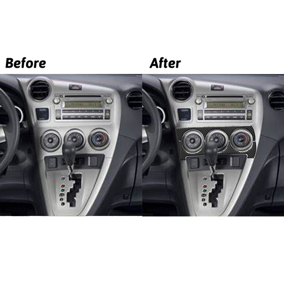 10Pcs Carbon Fiber Console Interior Set Cover Trims For Toyota Matrix ...