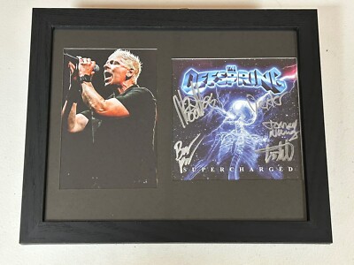 THE OFFSPRING AUTOGRAPHED SIGNED FRAMED SUPERCHARGED CD COVER JSA COA ...
