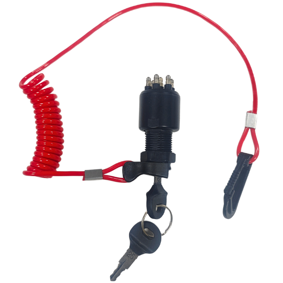 Boat Ignition Key Switch & Safety Lanyard For Evinrude Johnson BRP OMC ...