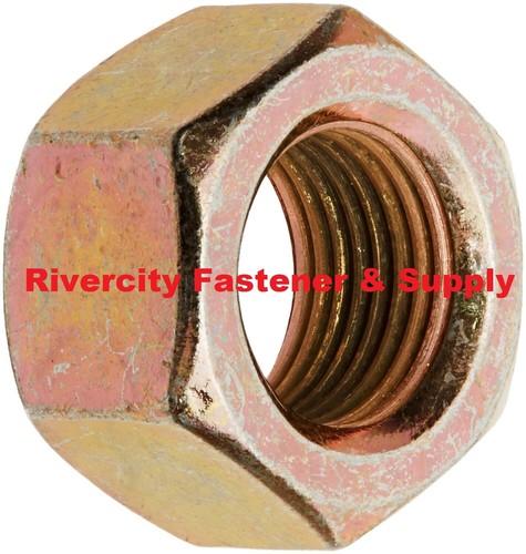 (450) 5/8x18 Grade 8 Finish Hex Nuts Yellow Zinc Plated Hardened Steel ...