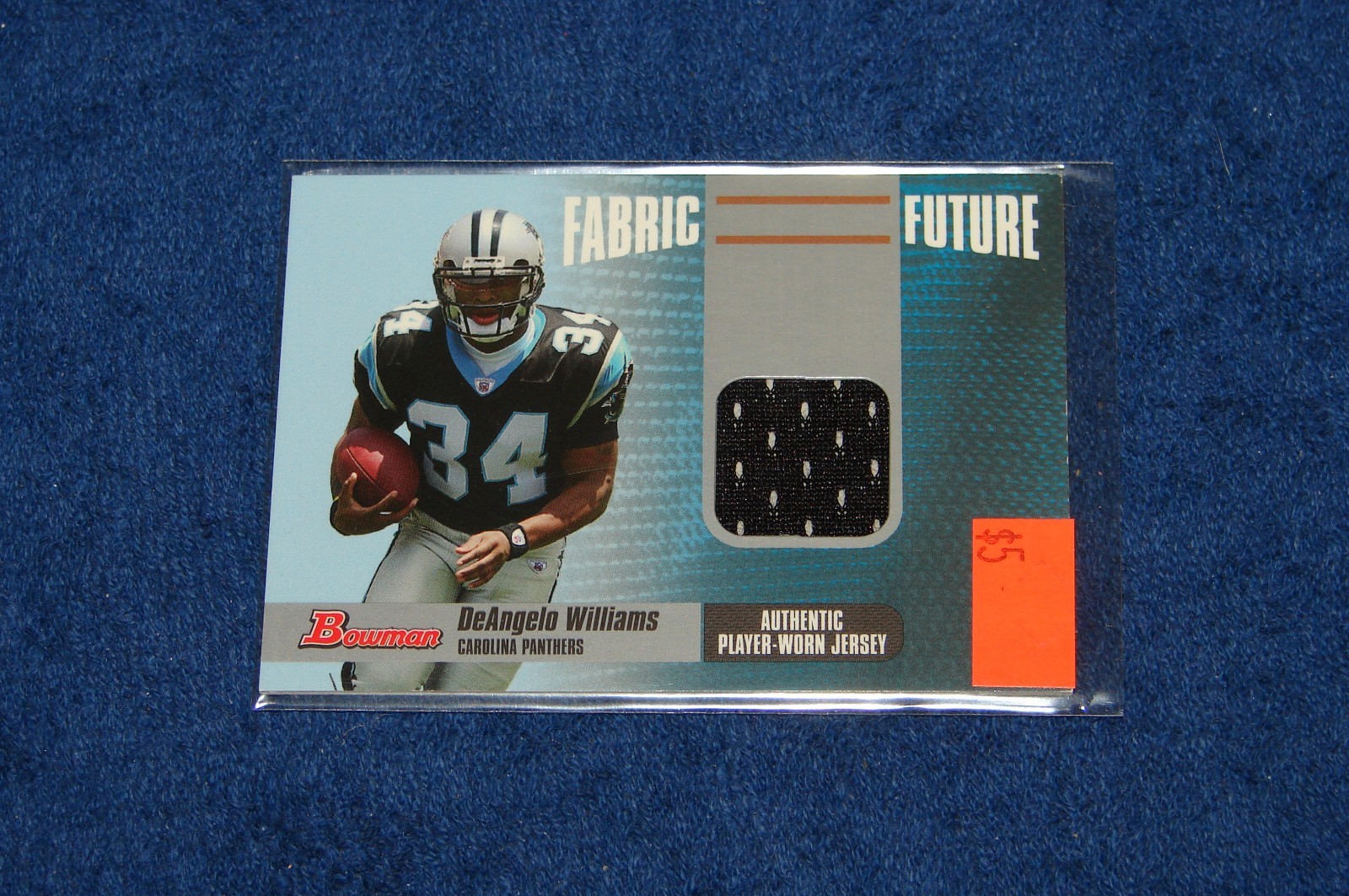 DEANGELO WILLIAMS CAROLINA PANTHERS 2006 BOWMAN FABRIC FUTURE ROOKIE ...