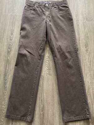 Point Zero Men's Jeans 34x34 Brown Stripe Straight Leg | eBay