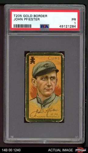 1911 T205 Jack Pfiester Cubs PSA 1 - POOR | eBay