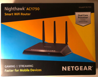 NETGEAR Nighthawk Smart WiFi Router (R6700) - AC1750 Wireless | eBay