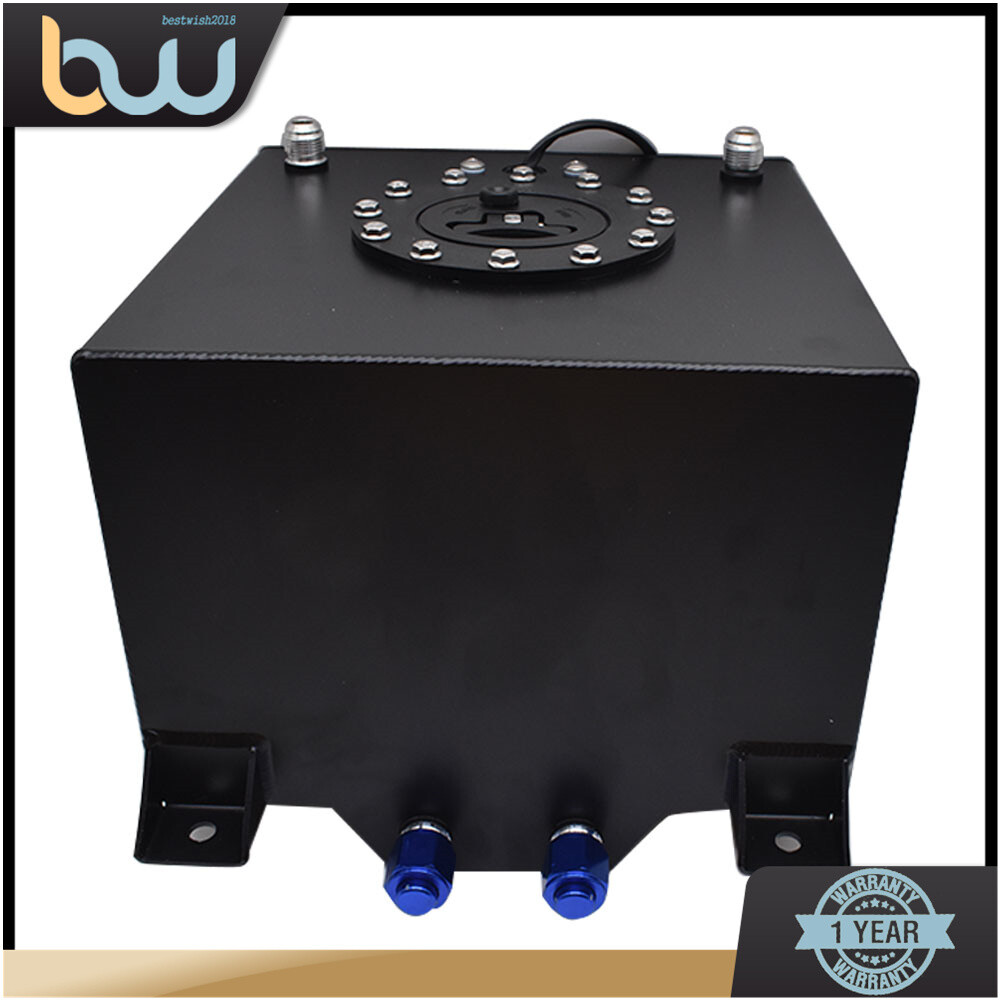 COATED ALUMINUM FUEL CELL GAS TANK & LEVEL SENDER RACING/DRIFTING BLACK ...