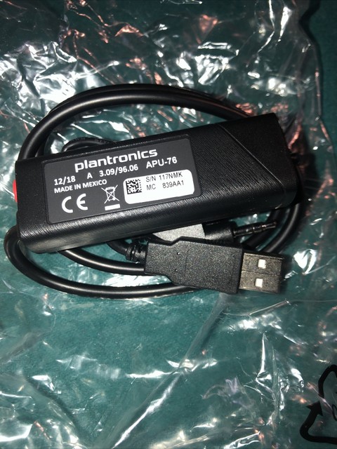 Plantronics Poly Apu-76 Electronic Hook switch Adapter USB (211076-01 ...