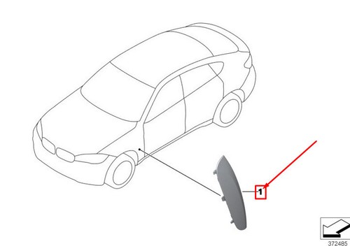 OEM BMW X6 F16 FRONT RIGHT SIDE PANEL CHROME AIR DUCT 51767347516 ...