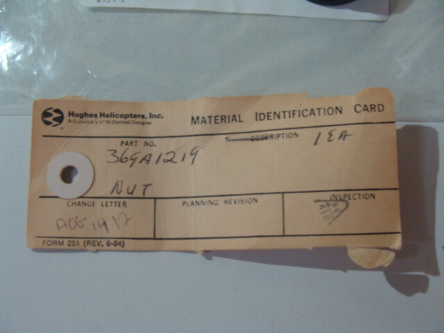 Hughes 369 H Series, Nut 369A1219 Main Rotor Hub Assy | eBay