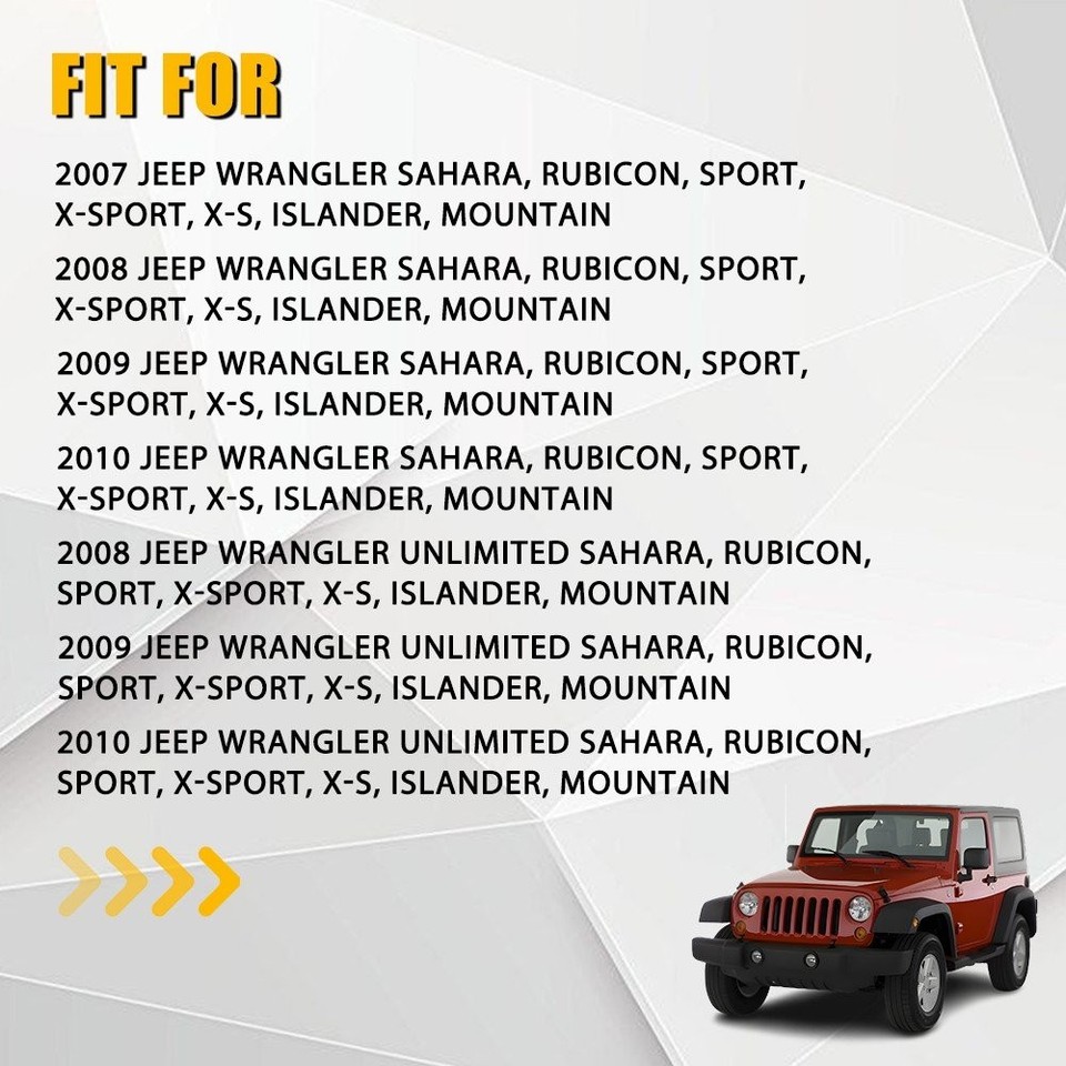 For Jeep Wrangler Sahara Rubicon 07-10 Driver Bottom Cloth Seat Cover ...