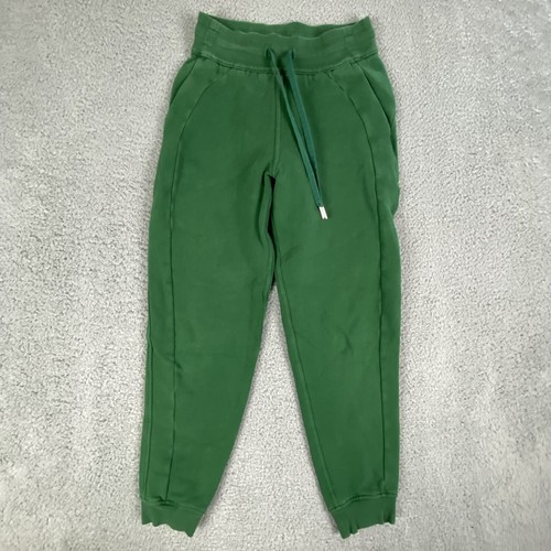 Lululemon Scuba Joggers Womens 2 Green High Rise French Terry On The ...
