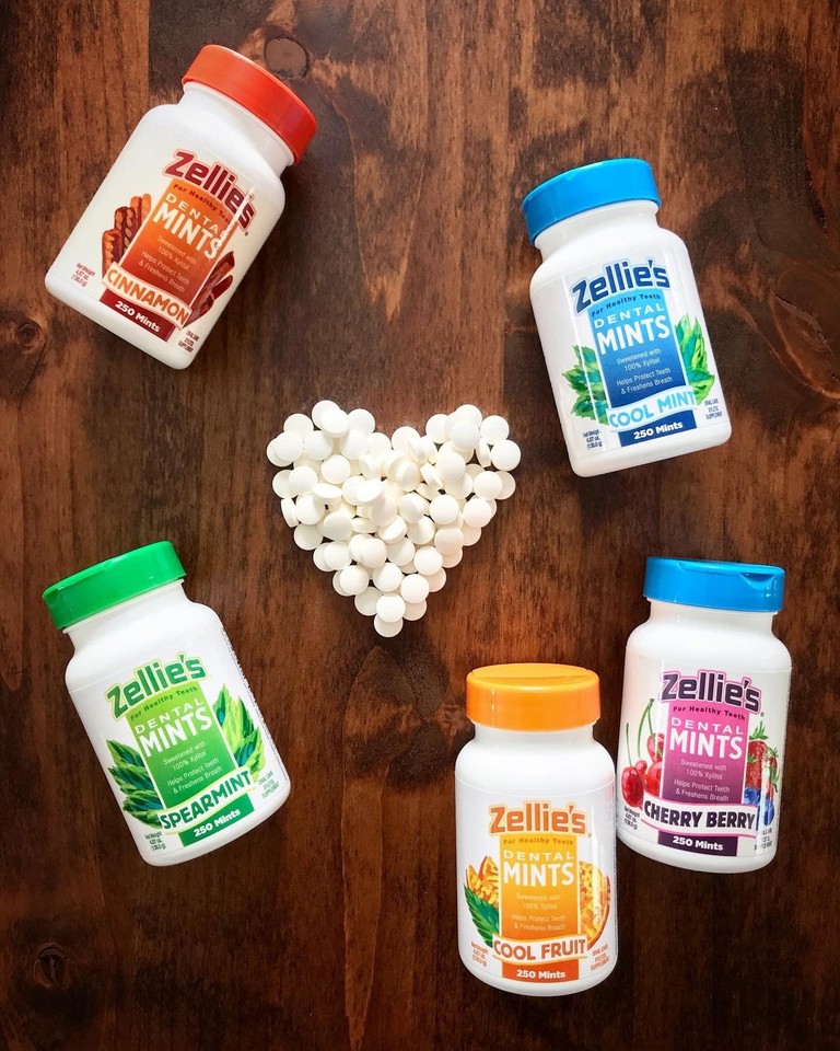 Zellie's | 100% Xylitol Sugar Free Cool Mint Breath Mints | Non-GMO ...