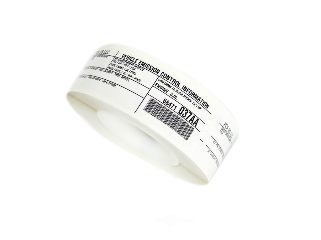 Emission Label Mopar 68471037AA for sale online | eBay