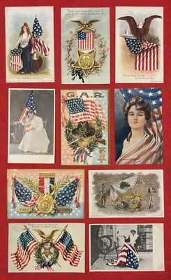 Rare Lot 1908/1909 GAR Veterans Civil Revolutionary War Postcards ...