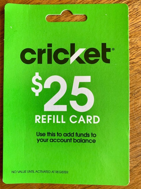 Cricket Wireless Prepaid Refill Airtime Card Ship Fast for sale online ...
