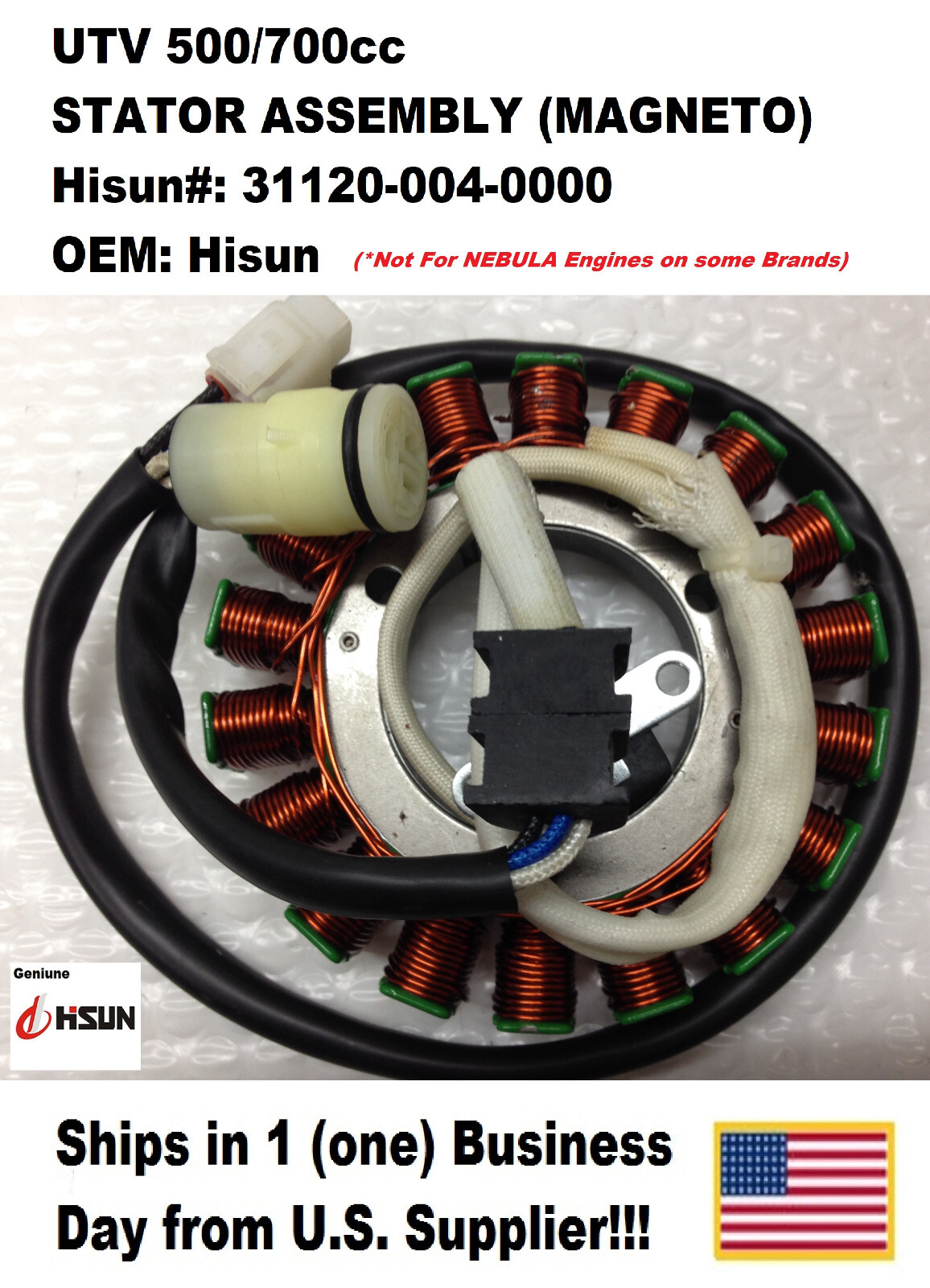 STATOR MAGNETO HiSUN MASSIMO SUPERMACH QLINK 500/700cc UTV EFI 31120 ...