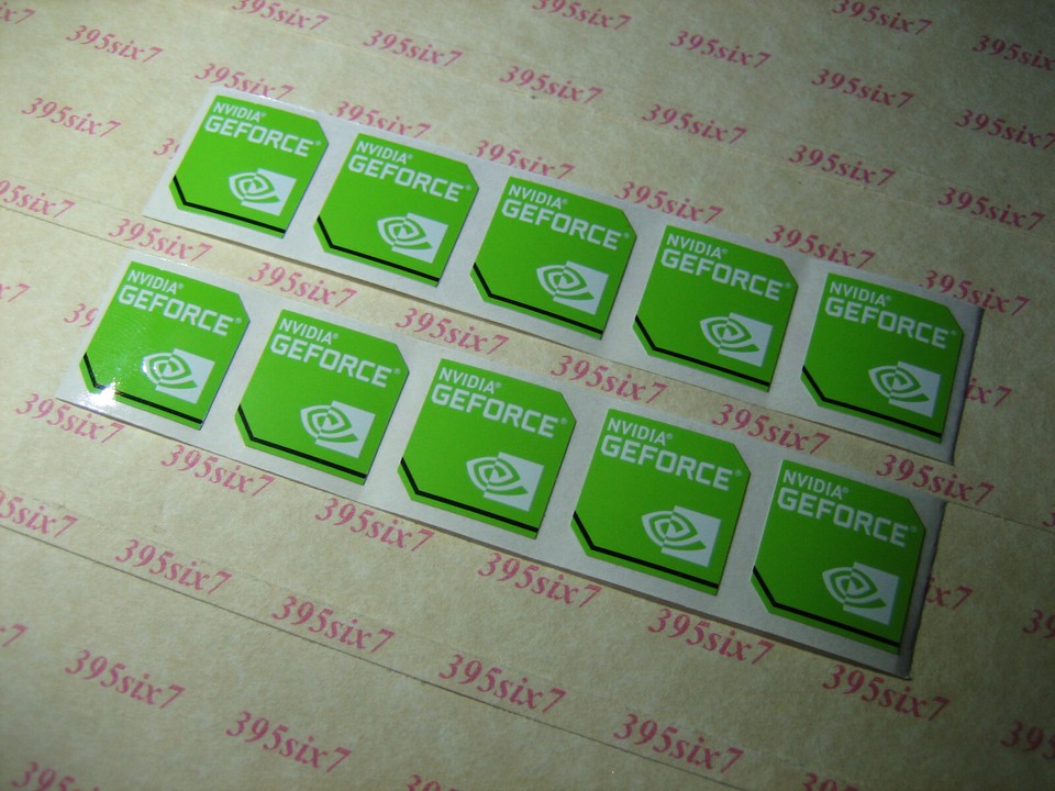 NVIDIA GEFORCE GREEN STICKER ( 17.5mm x 17.5mm ) x 10 PCS | eBay