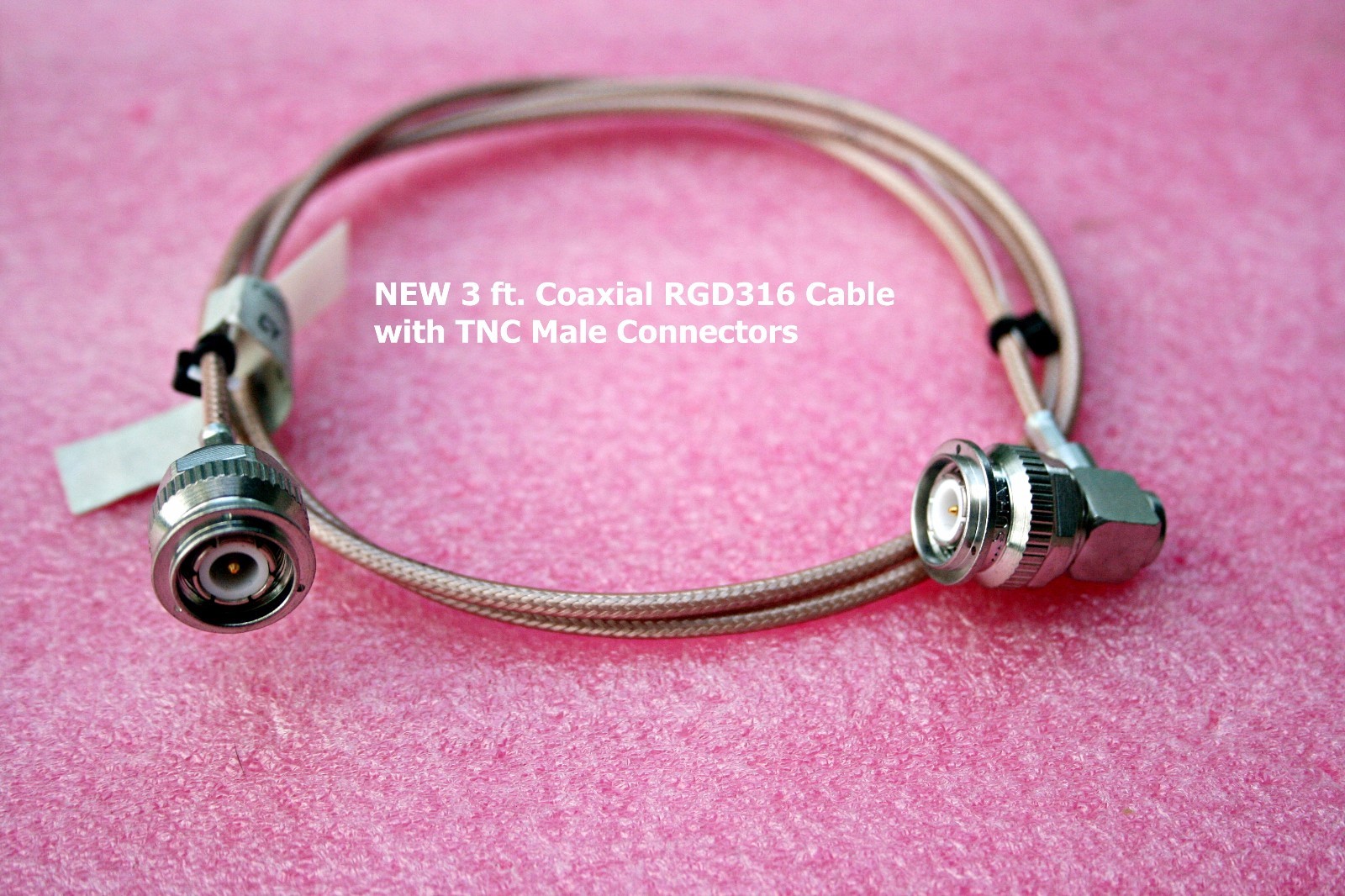 RG316D Flexible Coaxial Cable with TNC Male Connect, 6 GHz, 36", NEW ...