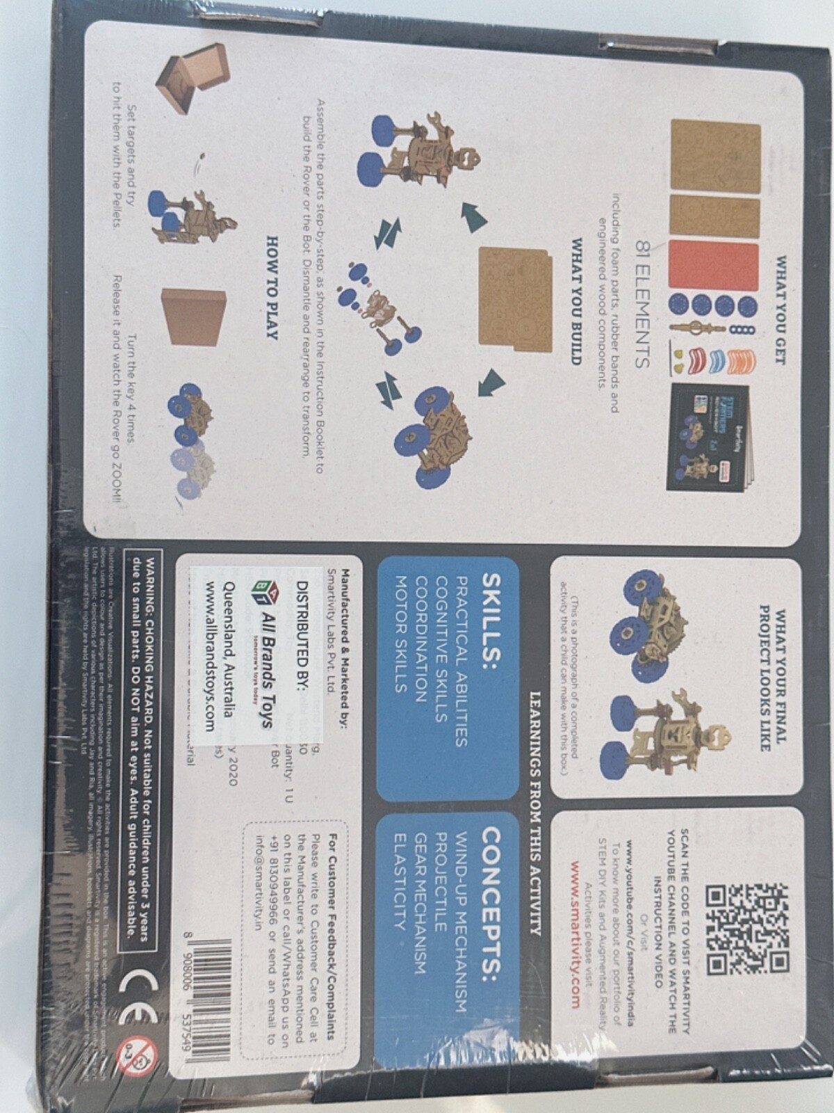 New with Seal Smartivity Stem Formers Rover-Bot 2 in 1 DIY Activity Toy ...