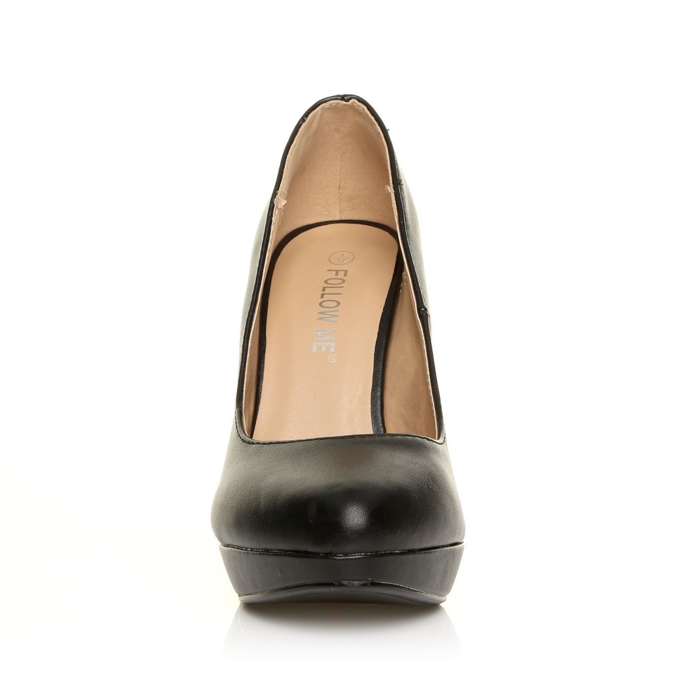 WOMENS LADIES STILETTO HIGH HEEL PLATFORM SMART OFFICE WORK PARTY COURT ...