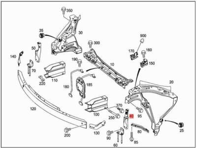 Genuine MERCEDES Headlight Carrier Bracket X204 2046200685 | eBay