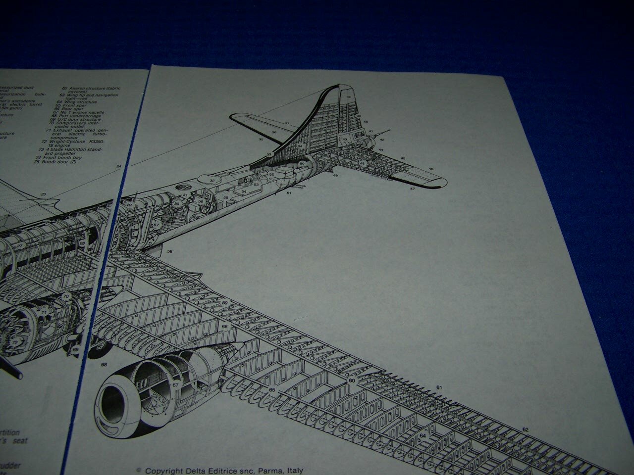BOEING B-29 SUPERFORTRESS ..2-PAGE CUTAWAY/ LEGEND..(440CC) | eBay