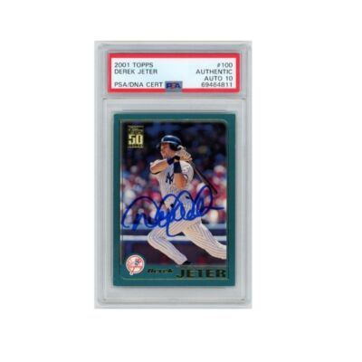 2001 Topps Derek Jeter Autograph PSA/DNA 10 | eBay