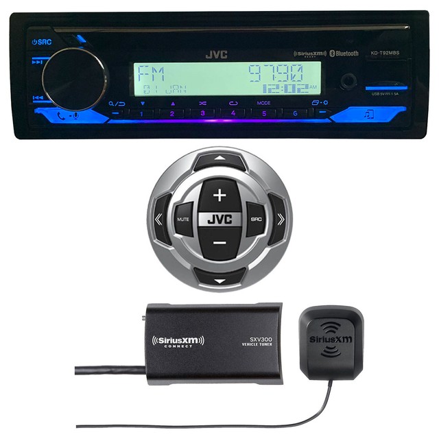 JVC Marine Bluetooth USB KDX35MBS Radio JVC Wired Remote Sirius XM ...