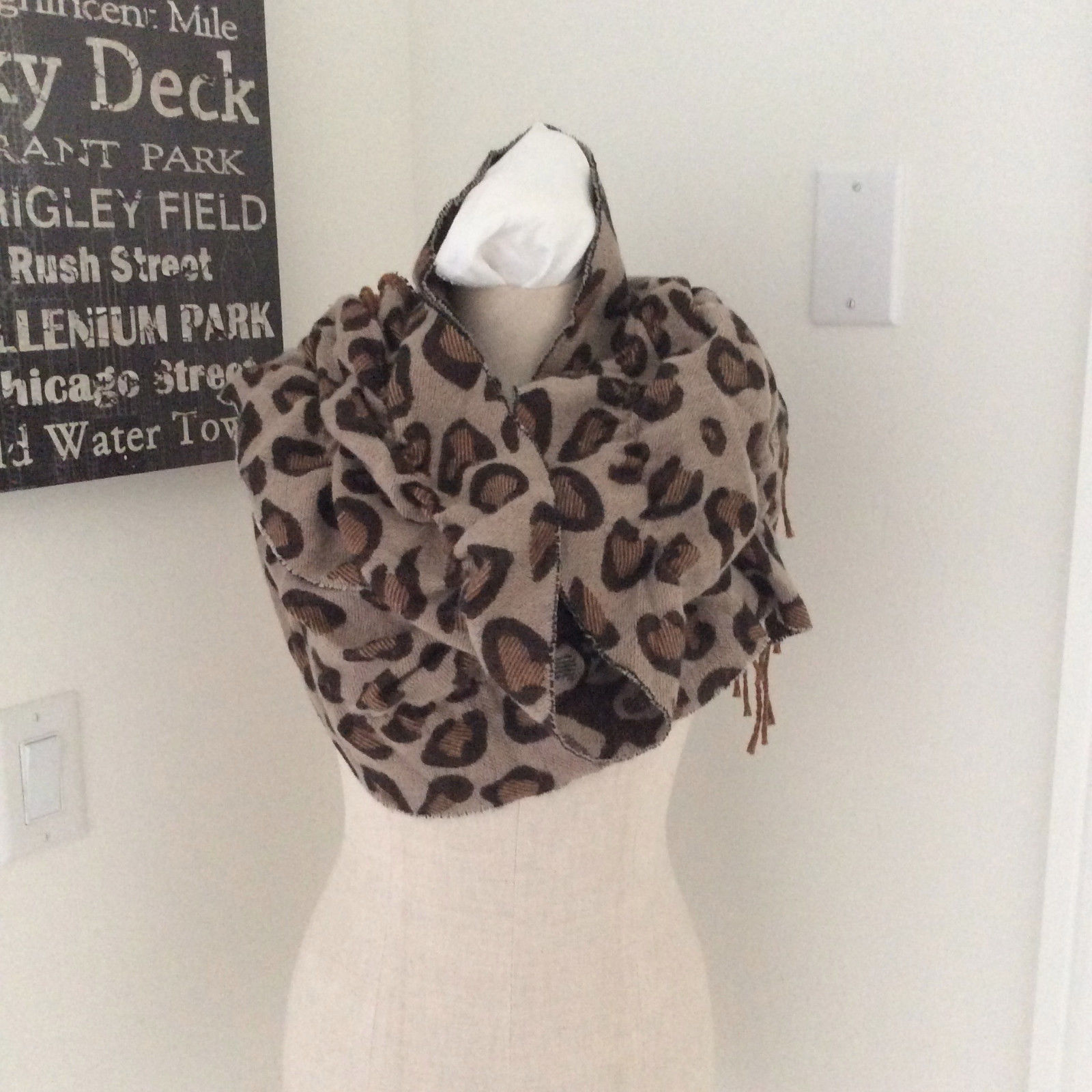 New Leopard Print Scarf Animal Print LARGE Scarf Cheetah Print Wrap ...