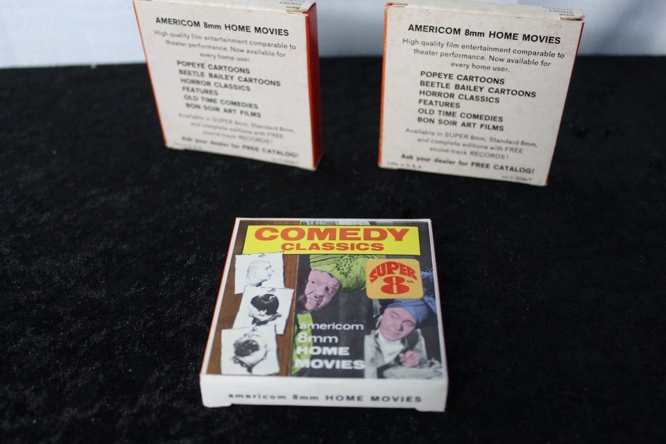 Americom 8mm Home Movies Comedy Classics reels in original packaging (3 ...