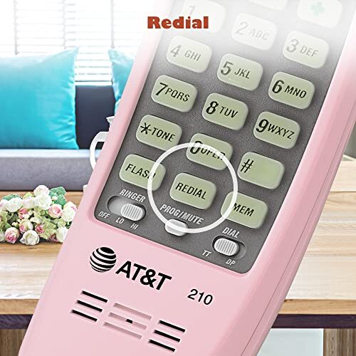 Pink Corded Trimline Princess Phone Easy Wall Mount Speed Dial Last ...
