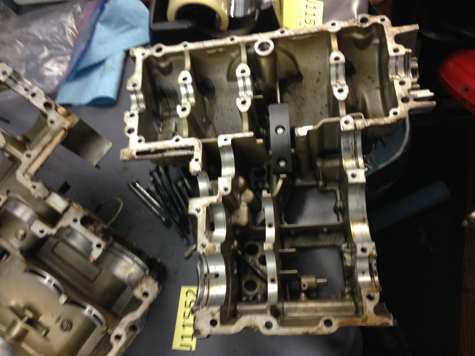 76 Honda CB750 A CB 750 Hondamatic Engine Crank Case Crankcases Bottom ...