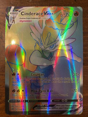 Cinderace VMAX 194/192 Rebel Clash Rainbow Secret Rare Full Art Pokemon ...