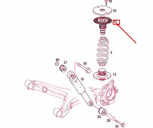 OEM MERCEDES-BENZ VITO W639 REAR AXLE ADDITIONAL SPRING A6393240206 ...
