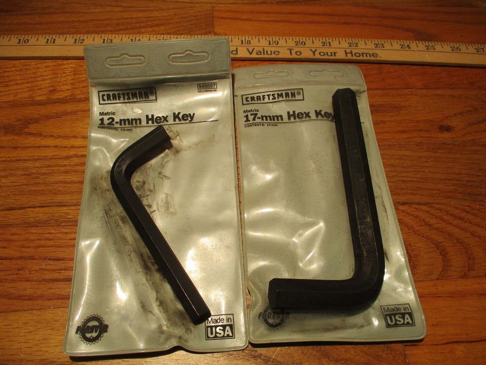 2Pc CRAFTSMAN METRIC 12 & 17 MM HEX KEY #46666 & 46667 USA | eBay