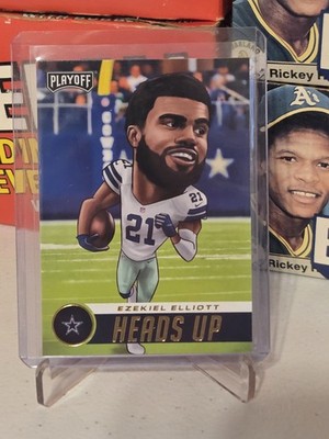 Ezekiel Elliott 2017 Playoff HEADS UP INSERT Card #4 Big Heads Cowboys ...