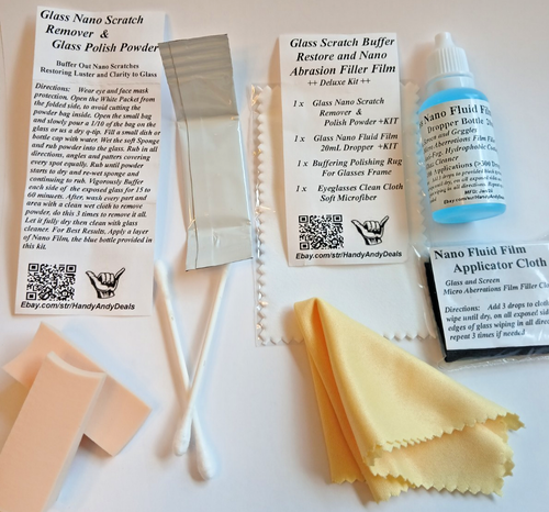 Glass Lens Polishing Kit, Fix Haze and Fine Scratches & Nano Film ...