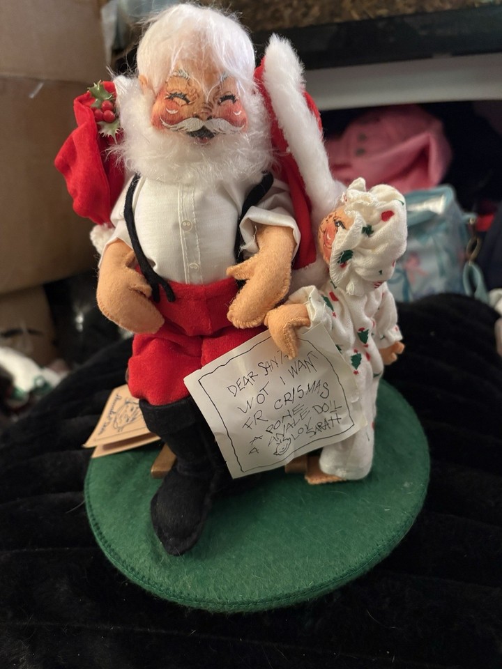 Annalee Christmas Dolls Set. Santa Claus. Mrs.Claus. Vintage. Girl ...
