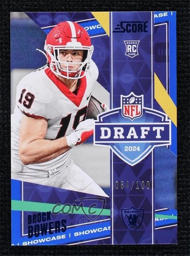 2024 Score NFL Draft Showcase /100 Brock Bowers #17 Rookie RC | eBay