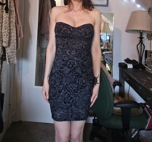 Nicola Berti Mini Black Dress Lace Size 1 Small | eBay