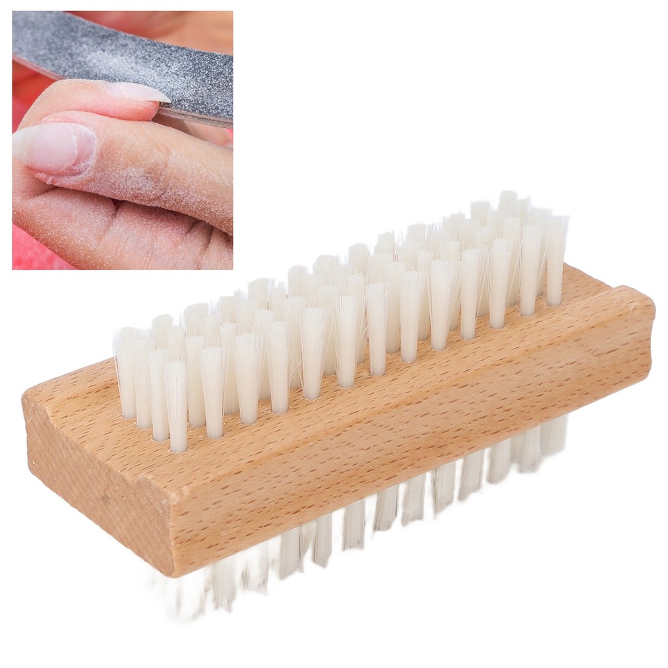 Double Sided Wooden Nail Brush for Fingernails Toenails and Cuticle ...
