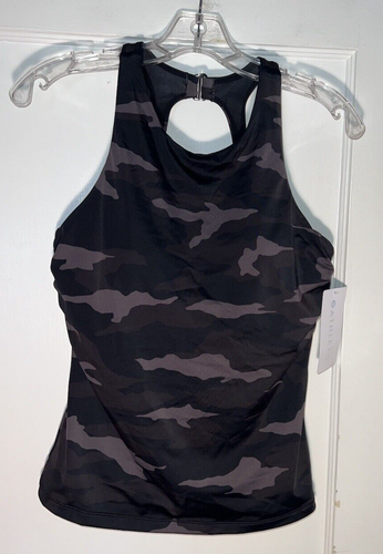 Athleta Freestyle Camo Tankini Swim Top Black Camo NWT $89 36 D/DD ...