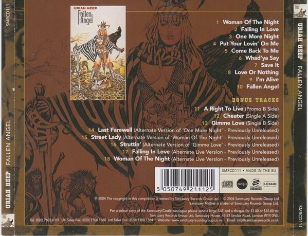URIAH HEEP - Fallen Angel - CD + 8 bonus Tracks , Remastered | eBay