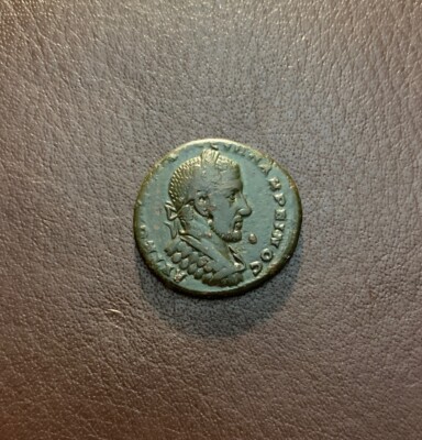 WOW! SCARCE MACRINUS Ancient Roman Coin MOESIA AE As 217AD TYCHE ...