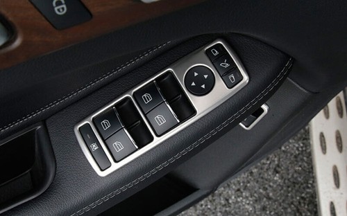 Steel Window Lift Panel Switch Cover Trim Silver Fit For Benz GLE 2016 ...