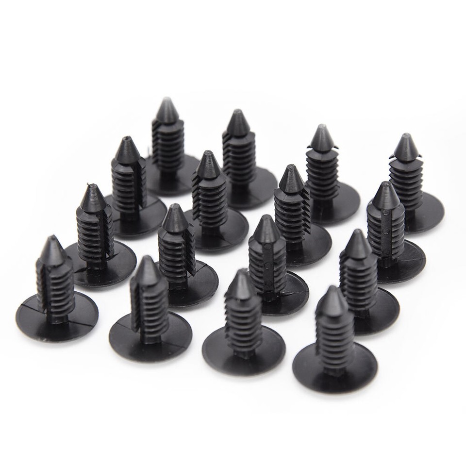 50PCS Auto Fastener 8mm Hole Nylon Clips For Car Fender Bumper Shield ...