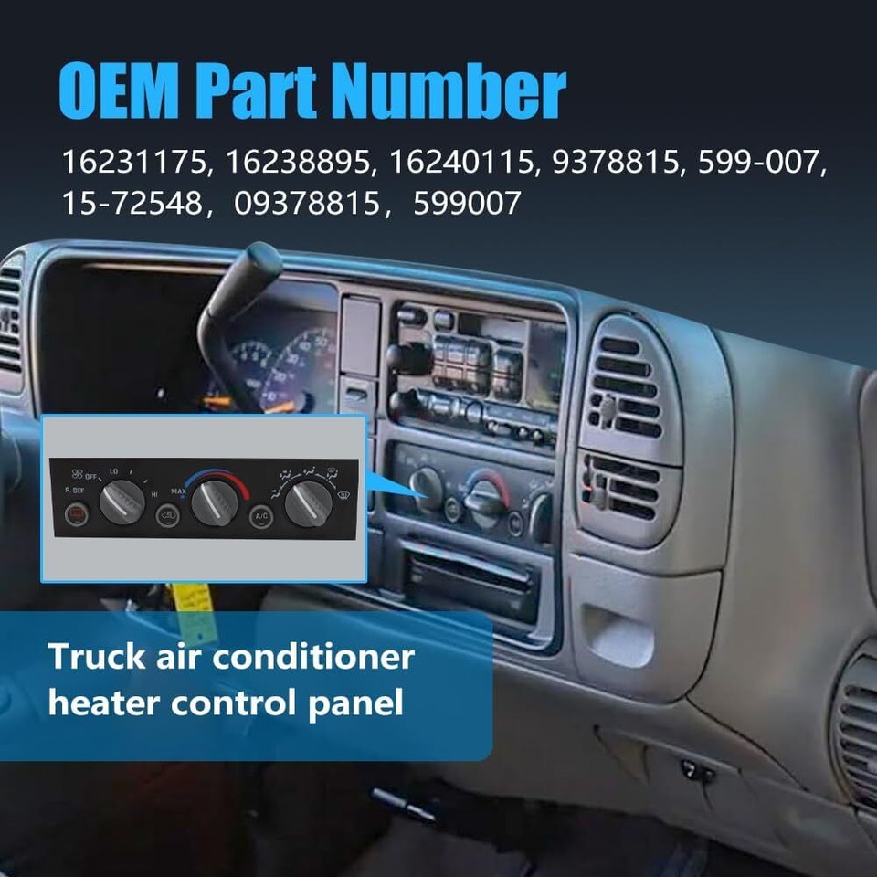For Chevy GMC C1500-C3500 K1500-K3500 Truck A/C Heater Climate Control ...