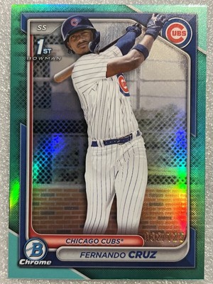 Fernando Cruz 2024 Bowman Chrome Prospects Aqua Refractors /125 #BCP ...
