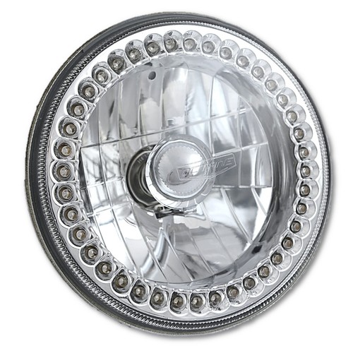 7" Halogen White Sc LED Halo Ring Angel Eye Headlight Headlamp Light ...
